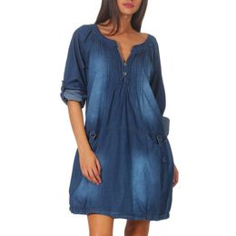 malito more than fashion Jeanskleid 6255 Sommerkleid Strandkleid Einheitsgröße