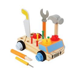 LENBEST Werkbank Spiel-Werkzeugstation Werkzeug Kinder Spielzeug ab 2 3 4 Jahre