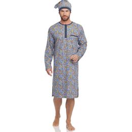 Cornette Nachthemd Herren Nachthemd mit Schlafmütze 110V2015 (1-tlg)