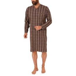 Normann Pyjama Herren Nachthemd langarm