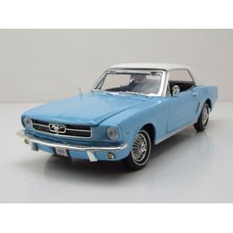 Motormax Modellauto Ford Mustang Hardtop 1964 hellblau weiß James Bond 007 Thunderball