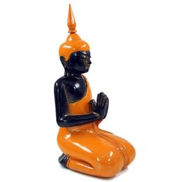 Guru-Shop Buddhafigur Geschnitzter kniender Buddha im Anjali Mudra -..