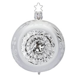 Inge Glas INGE-GLAS® Weihnachtsbaumkugel Reflexkugel traditionell silber (1 St)