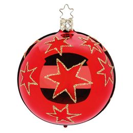 Inge Glas INGE-GLAS® Weihnachtsbaumkugel Weihnachtssterne rot glänzend (1 St)