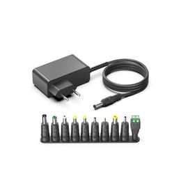 HKY 12V 2A Universal Netzteil Ladegerät AC Adapter für FritzBox Scanner Notebook-Netzteil (Router Externe Festplatte LED Strip Wasserpumpe Lautsprecher)