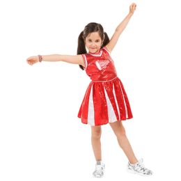 buttinette Cheerleader Kleid "Wild Chicks" für Mädchen, rot/weiß