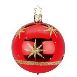 Inge Glas INGE-GLAS® Weihnachtsbaumkugel Starry Sky rot (1 St)