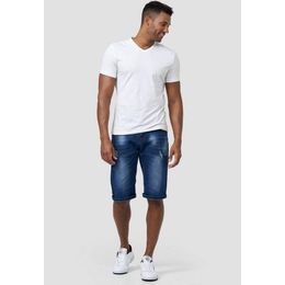 FORBEST Jeansshorts Denim Capri Jeans Shorts 3/4 Bermuda Sommer Hose Kurze (1-tlg) 3645 in Blau