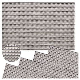 matches21 HOME & HOBBY Platzset, Tischset ELEGANCE silber grau 4er Tischunterlage als Tischdeko