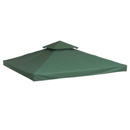 Outsunny Ersatzdach für Metallpavillon grün 3 x 3 m (BxL)