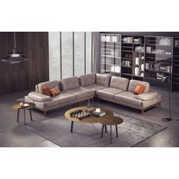 JVmoebel Ecksofa Beiges Wohnzimmer L-Form Sofa Designer Luxus Ecksofa Moderne Couch Neu