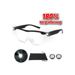 Olotos Lupenbrille LED Vergrößerungsbrille Leselupe Lesebrille Brille Lupe Vergrößerung