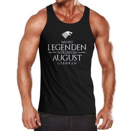 MoonWorks Tanktop Herren Tanktop Wahre Legenden werden im [object Object] geboren Fun-Shirt MoonWorks® mit Print