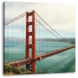 Pixxprint Leinwandbild Golden Gate Bridge