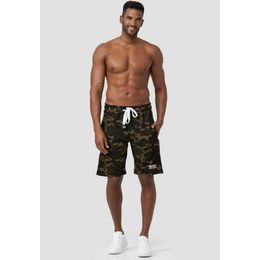 Egomaxx Sweatshorts Sweat Shorts Kurze Baggy Sport Hose mit Tunnelzug Logo (1-tlg) 3700 in Dunkelgrün