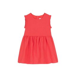 Petit Bateau Sommerkleid Petit Bateau süßes hellrotes Leinenkleid