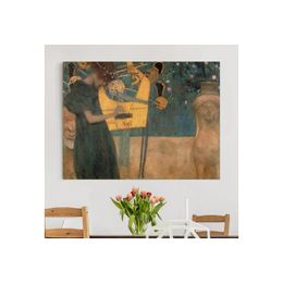 Bilderdepot24 Leinwandbild Kunstdruck Gustav Klimt Die Musik rot Bild auf Leinwand Groß XXL