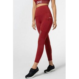 super.natural Funktionstights Funktionelle Running-Tights mit Reflektoren Merino-Materialmix mit reflektierenden Logos