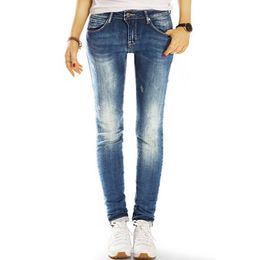 be styled Low-rise-Jeans Damenjeans destroyed niedrig geschnittene Röhrenjeans j4m destroyed
