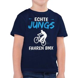 Shirtracer T-Shirt Echte Jungs fahren BMX Kinder Sport Kleidung