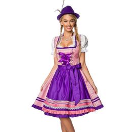 Dirndline Dirndl 2-tlg. Trachten Set: Premium Dirndl mit Schürze in rosa/lila