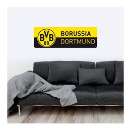 Borussia Dortmund Wandtattoo Fußball Wandtattoo Borussia Dortmund BVB 09 Schriftzug Banner Gelb Schwarz