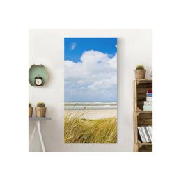 Bilderdepot24 Leinwandbild Strand Natur Modern An der Nordseeküste blau Bild auf Leinwand XXL