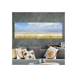 Bilderdepot24 Leinwandbild Strand Natur Modern An der Nordseeküste blau Bild auf Leinwand XXL