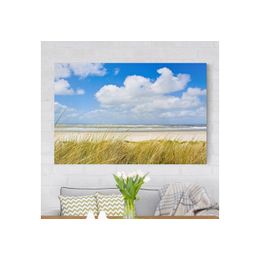 Bilderdepot24 Leinwandbild Strand Natur Modern An der Nordseeküste blau Bild auf Leinwand XXL