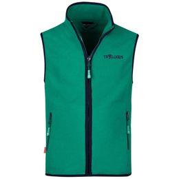 Trollkids - Fleece-Weste KIDS ARENDAL VEST in pepper green/navy, Gr.164