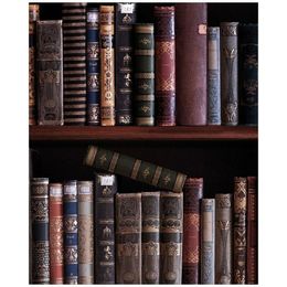 Wallario Möbelfolie Bücherregal mit alten Büchern