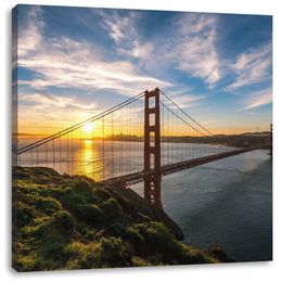 Pixxprint Leinwandbild Golden Gate Bridge