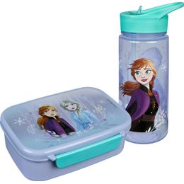 Scooli Lunchbox Brotzeitdose & Trinkflasche, Frozen, Kunststoff, (Set, 2-tlg), mit Trinkflasche, rosa