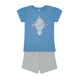 ONOMATO! Shorty Frozen - Die Eiskönigin Sommer Schlafanzug Shorty Pyjama-Set (2 tlg) Elsa