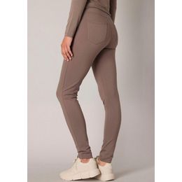 Base Level Treggings mit elastischem Bund, braun