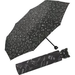 Happy Rain Taschenregenschirm Damen Taschenschirm Handöffner Cats