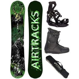 Airtracks Snowboard Herren Snowboard Set Forest King Carbon Rocker » Mod. 23 (4-er Pack)