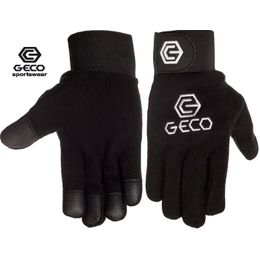 Feldspielerhandschuhe Geco Feldspielerhandschuhe Fußball Handschuhe Fleece schwarz