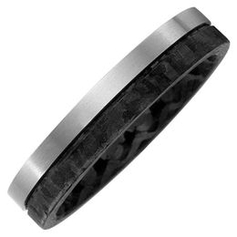 Schmuck Krone Silberring Ring aus Carbon & Titan mattiert