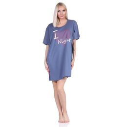 Normann Nachthemd Damen 2er Pack kurzarm Nachthemd Schlafshirt in 2 tollen Designs