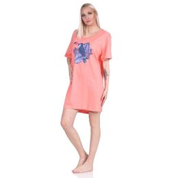 Normann Nachthemd Damen 2er Pack kurzarm Nachthemd Schlafshirt in tollen Designs