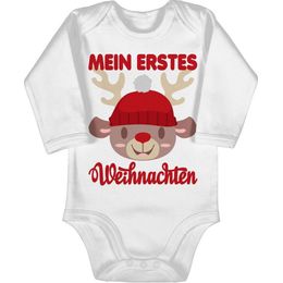 Shirtracer Shirtbody Mein erstes Weihnachten mit Rentier Weihnachten Kleidung Baby