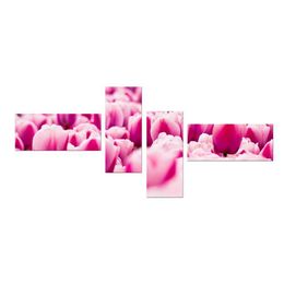 Bilderdepot24 Leinwandbild Pinke Tulpen