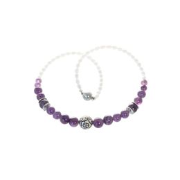 Bella Carina Perlenkette Kette mit Amethyst und Süßwasser Perlen