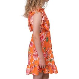 KMISSO Jerseykleid Mädchen Kleid Rosenmotiv (1-tlg) bequem zu tragen