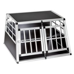 TecTake Tiertransportbox Hundetransportbox doppel mit gerader Rückwand