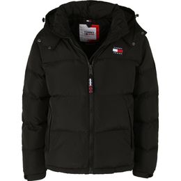 Tommy Jeans Steppjacke, Kapuze, Logo-Patch, für Damen, schwarz, S