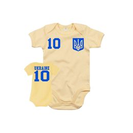 Blondie & Brownie Blondie & Brownie Strampler Kinder Baby Ukraine Ukraina Sport Trikot Fußball Meister WM Europa