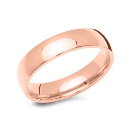 UNIQUE Fingerring Polierter UNIQUE Edelstahlring rosévergoldete Oberfläche R9223