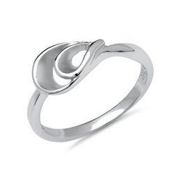 UNIQUE Silberring UNIQUE Fingerring aus Silber teilpolierte Oberfläche SR0253